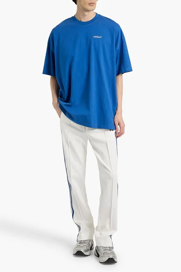 Off-White Printed Cottonjersey Tshirt - Blue