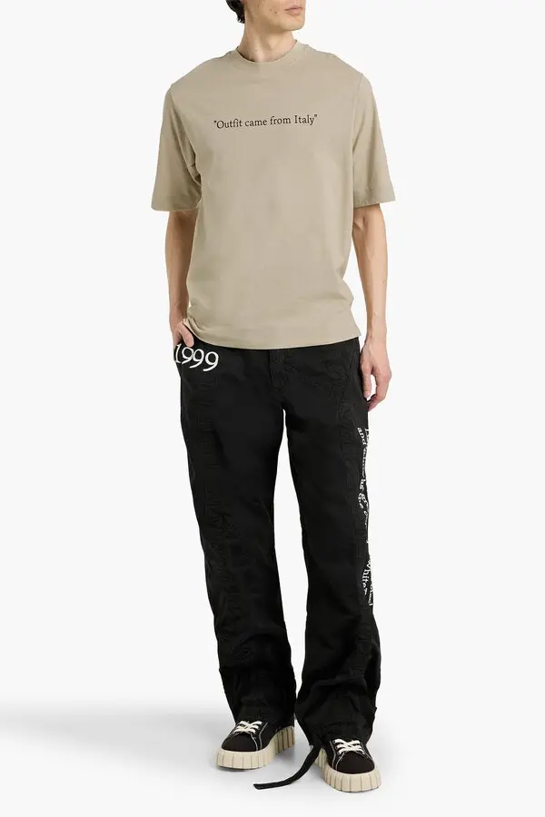 Off-White Printed Cotton Ripstop Cargo Pants