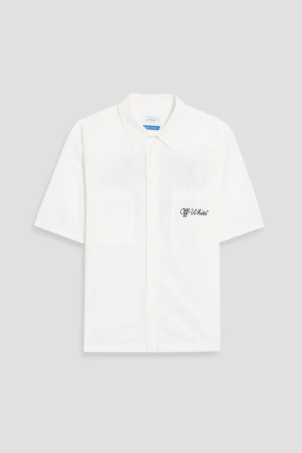 Off-White Embroidered Cottonpoplin Shirt