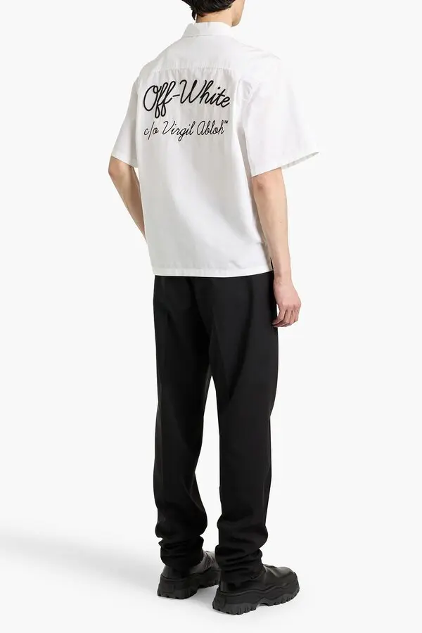 Off-White Embroidered Cottonpoplin Shirt