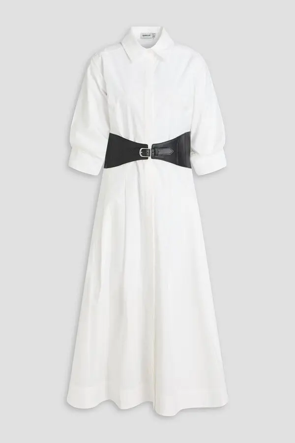 Simkhai Olson Belted Midi Shirt Dress