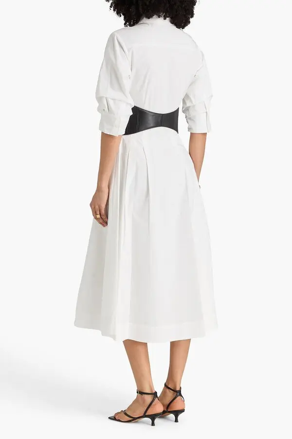 Simkhai Olson Belted Midi Shirt Dress
