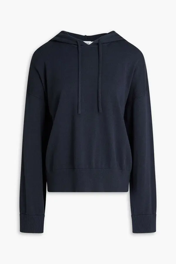 Simkhai Cotton And Cashmereblend Hoodie - Midnight Blue