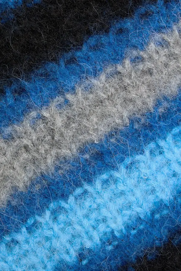 FRAME Striped Alpaca-blend Sweater - Light Blue
