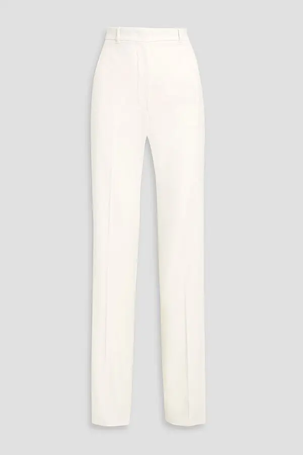 Max Mara Quasar Wooltwill Straightleg Pants - Ivory