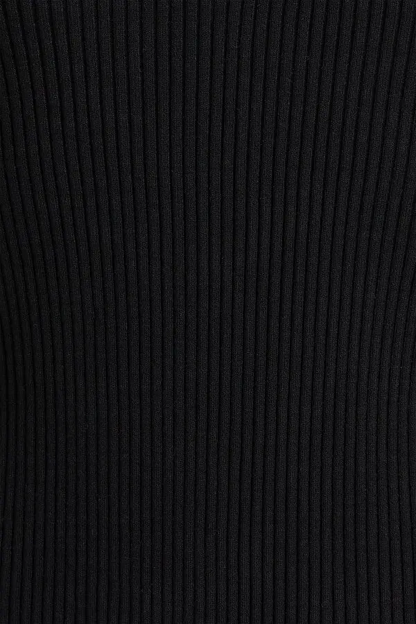 Simkhai Livana Ribbed Polo Sweater