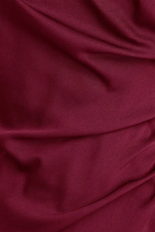 Simkhai Phoebe One-shoulder Cady Top - Claret