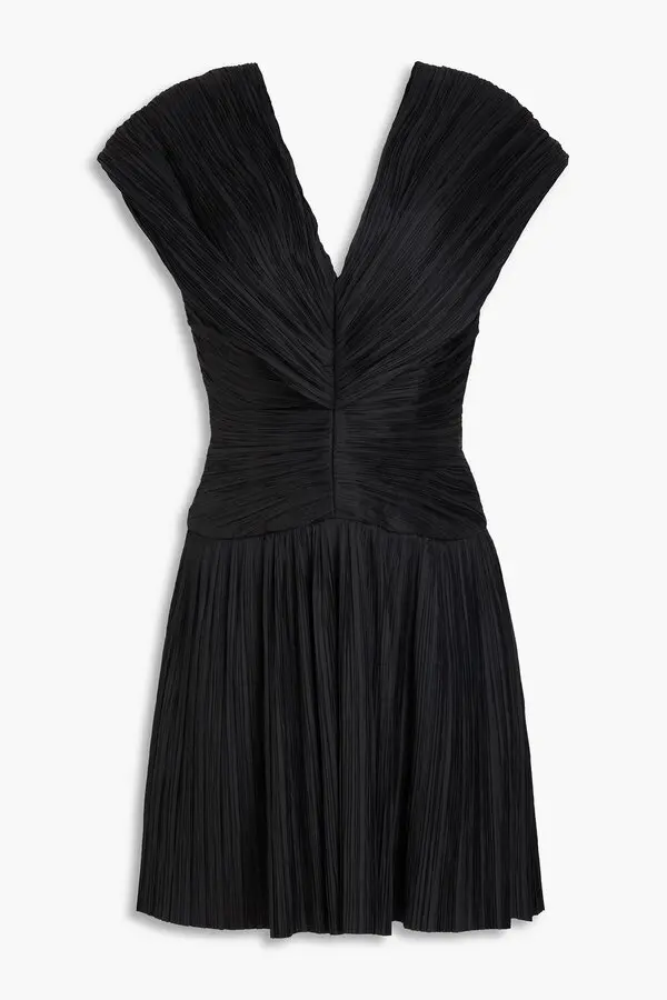 Simkhai Avarie Plissé Taffeta Mini Dress