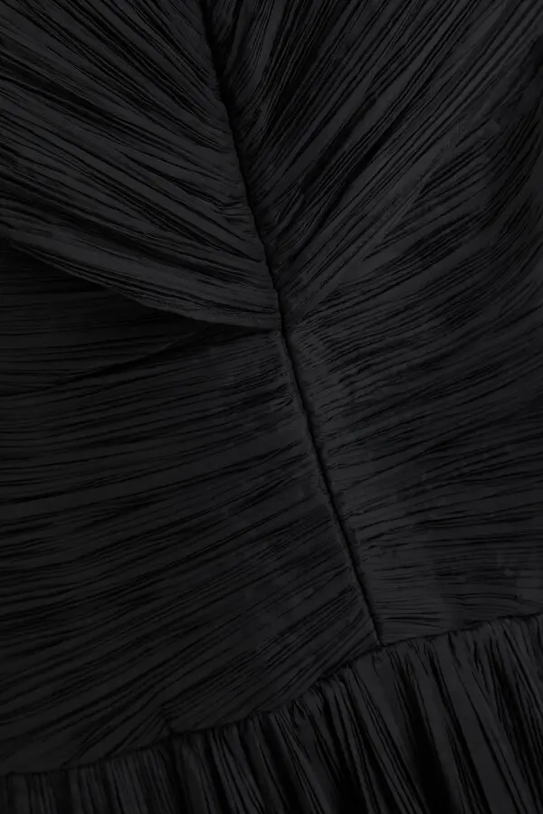 Simkhai Avarie Plissé Taffeta Mini Dress