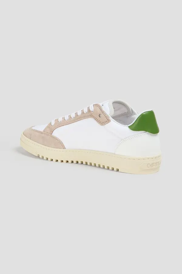 Off-White 5.0 Canvas, Leather And Suede Sneakers - White