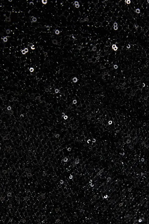 Simkhai Xyla Strapless Embellished Mesh Gown - Black