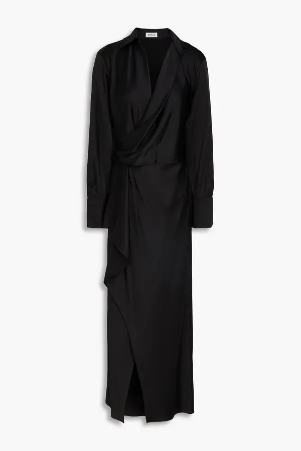 Simkhai Talita Wrap-effect Midi Dress - Black