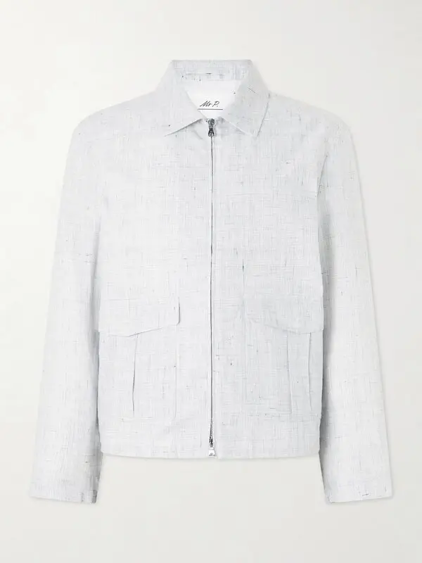 Mr P. Checked Linen Blouson Jacket