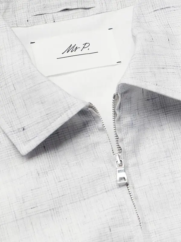 Mr P. Checked Linen Blouson Jacket