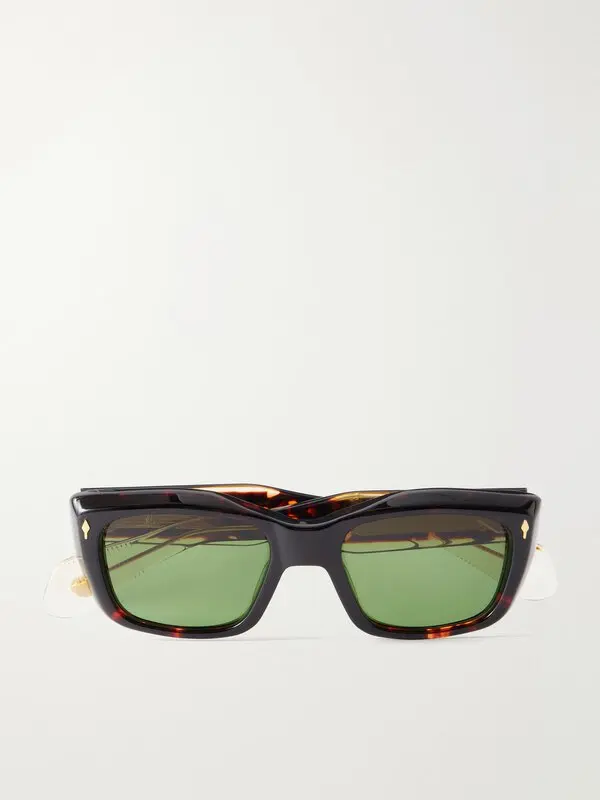 JACQUES MARIE MAGE Corniche Square-frame Sunglasses - Tortoiseshell