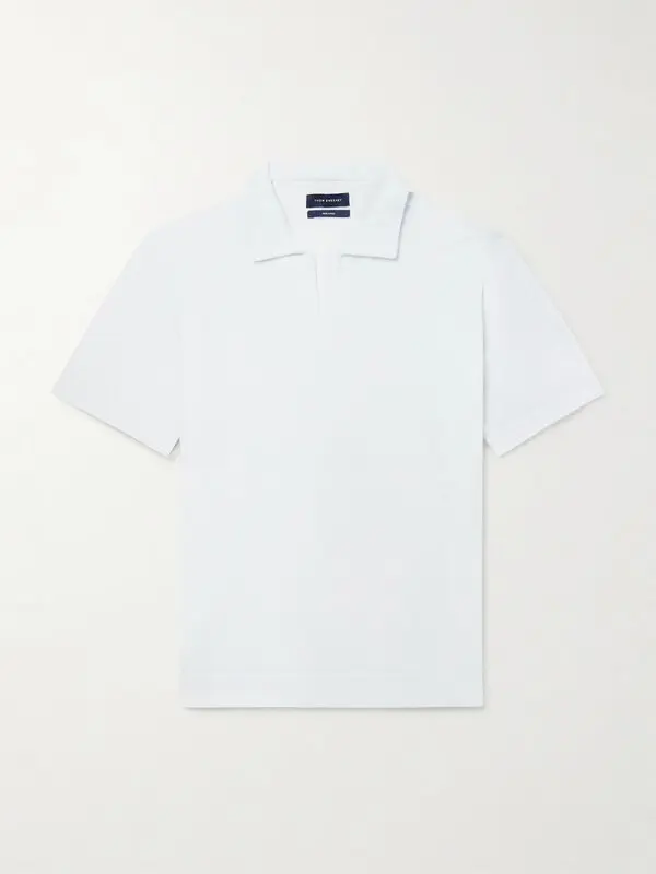 Thom Sweeney Terry-cotton Polo Shirt