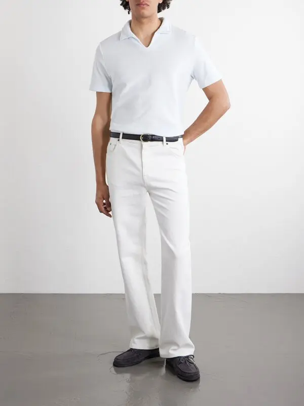Thom Sweeney Terry-cotton Polo Shirt