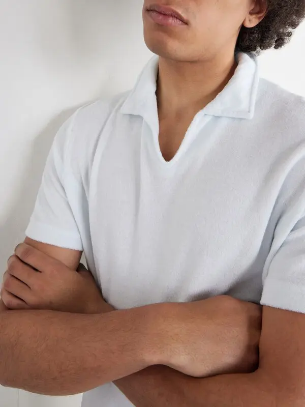 Thom Sweeney Terry-cotton Polo Shirt