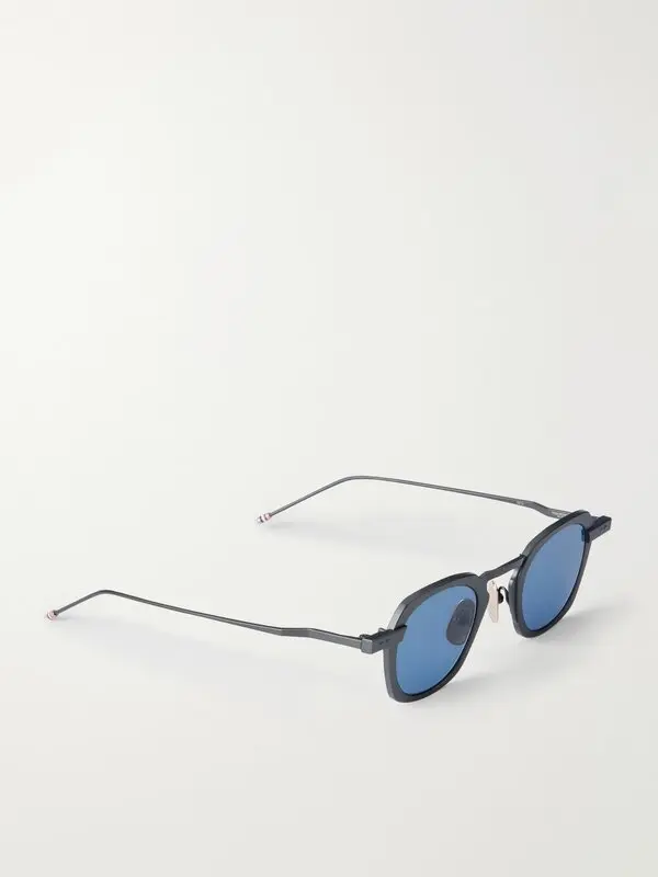 Thom Browne Square-frame Titanium Sunglasses - Black