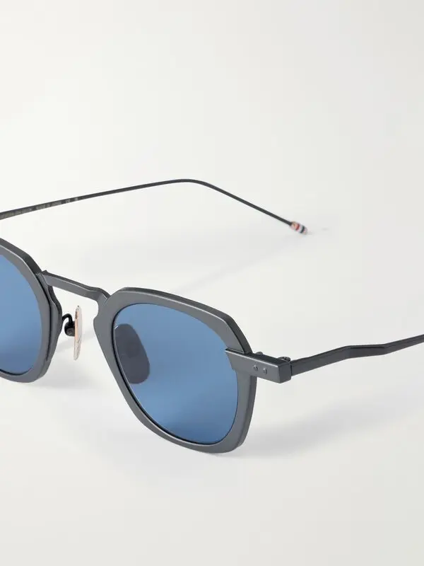 Thom Browne Square-frame Titanium Sunglasses - Black