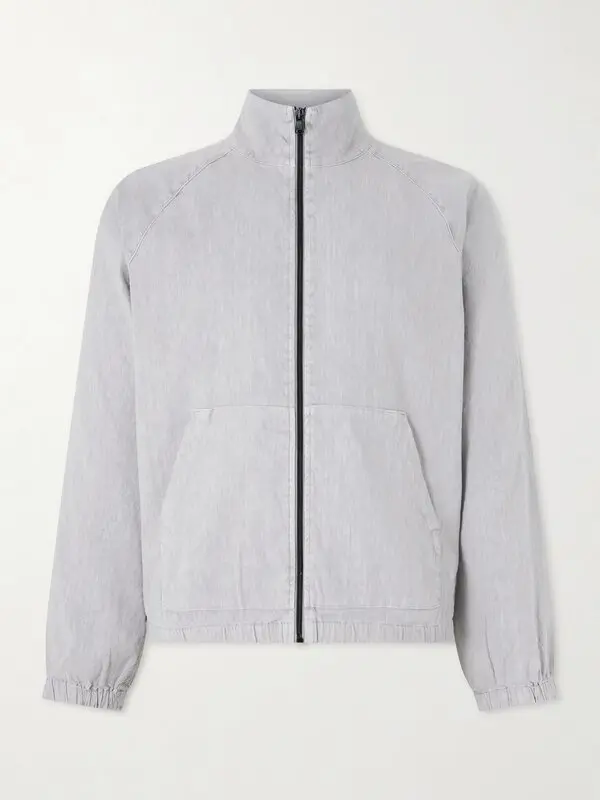 JAMES PERSE Linen-blend Blouson Jacket - Gray