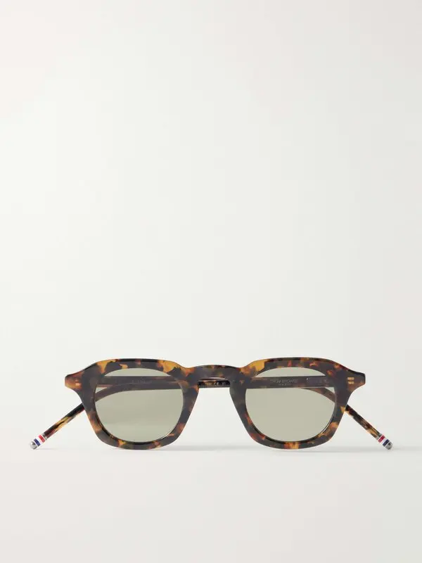 Thom Browne Round-frame Tortoiseshell Sunglasses - Dark Brown