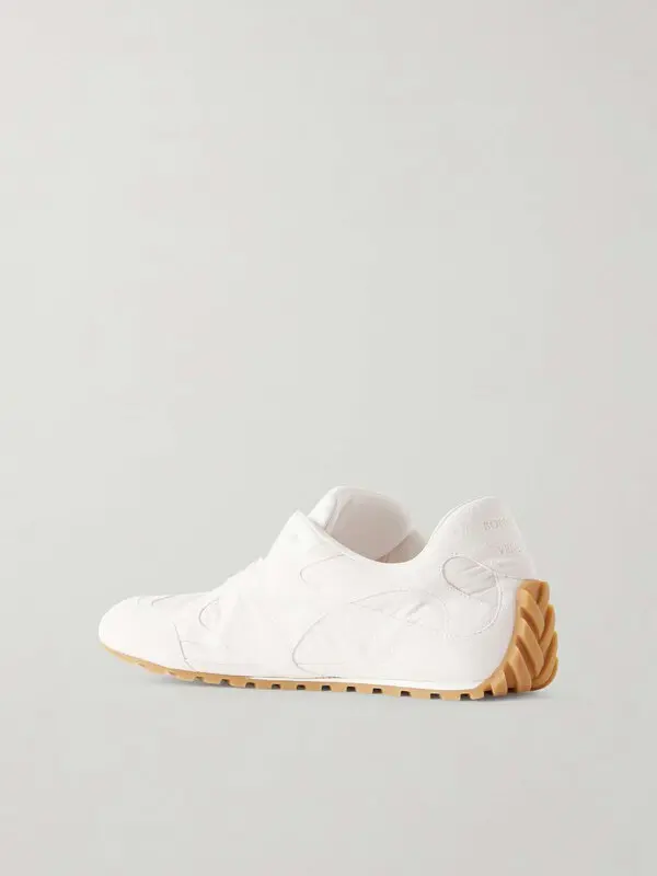 Bottega Veneta Orbit Flash Suede And Leather-trimmed Shell Sneakers