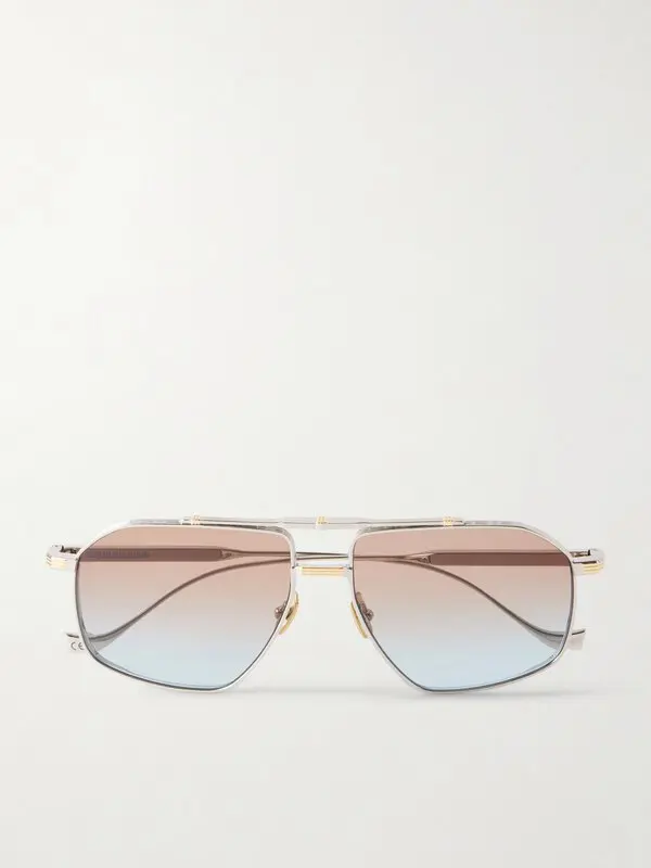 CUTLER AND GROSS 1424 Aviator-style Sunglasses - Silver