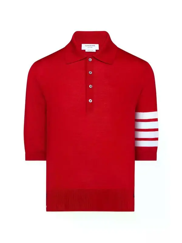 Thom Browne 4-bar Merino Polo Shirt