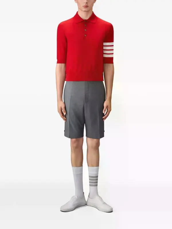 Thom Browne 4-bar Merino Polo Shirt