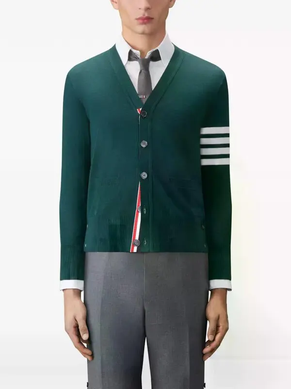 Thom Browne 4-bar V-neck Cardigan