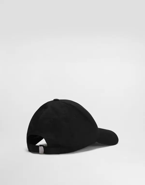 Dolce & Gabbana Cotton Baseball Cap With Logo Tag - Black