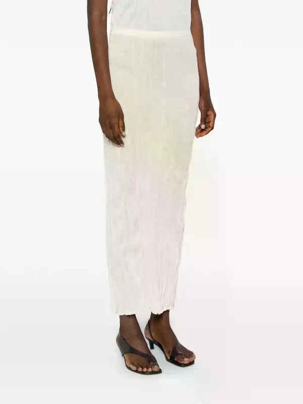 TOTEME Crinkled Midi Skirt - Neutrals