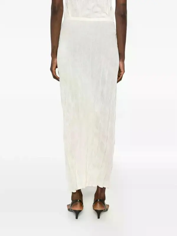 TOTEME Crinkled Midi Skirt - Neutrals
