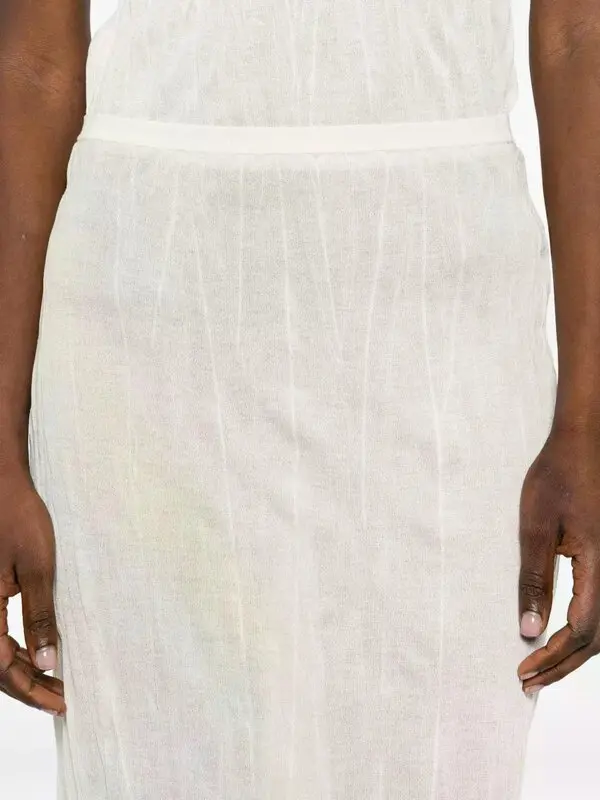 TOTEME Crinkled Midi Skirt - Neutrals
