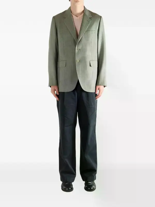 Auralee Check-pattern Wool Jacket
