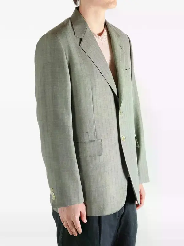 Auralee Check-pattern Wool Jacket