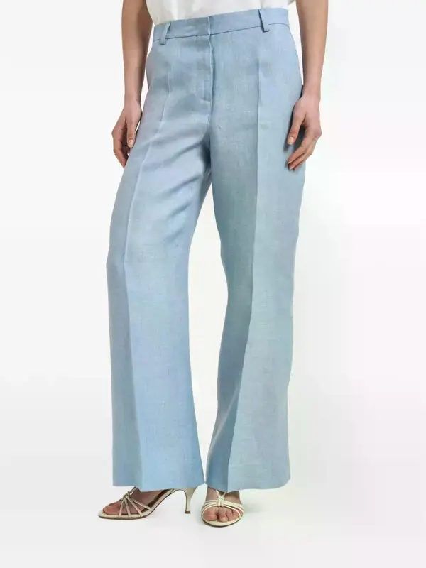 Max Mara Linen Tailored Trousers - Blue