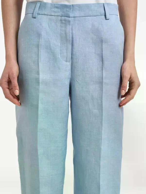 Max Mara Linen Tailored Trousers - Blue