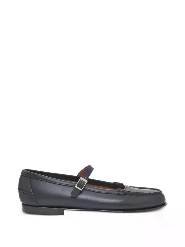 SEBAGO Buckle-strap Whipstitch Ballet Flats