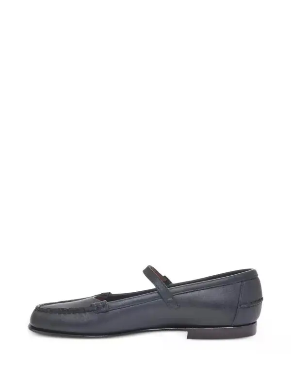 SEBAGO Buckle-strap Whipstitch Ballet Flats