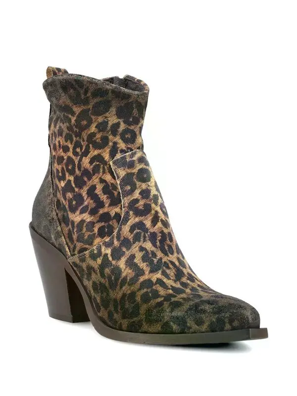 JE T'AIME MILANO|WOMAN Leopard-print Leather Boots