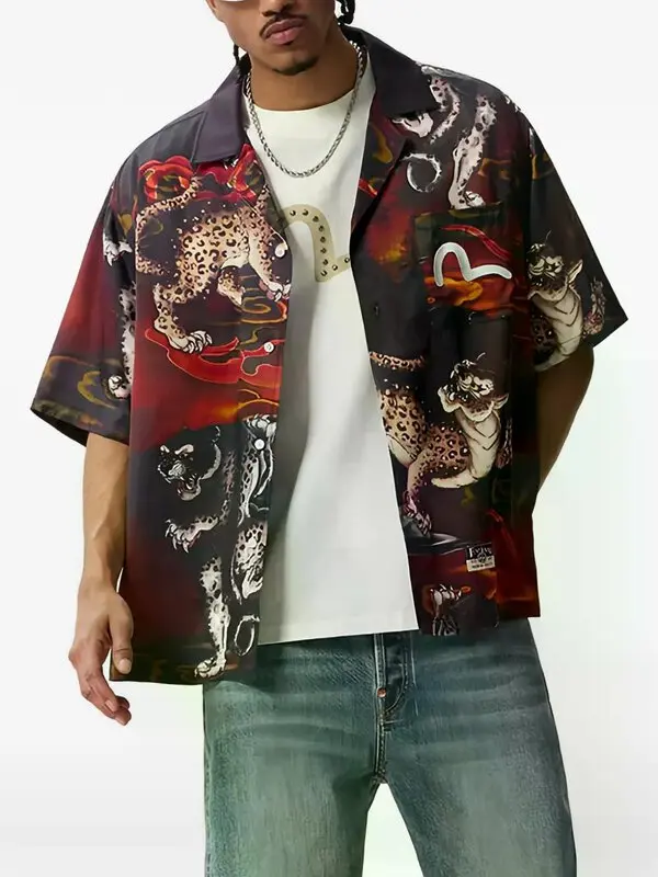 EVISU Leopard-print Shirt