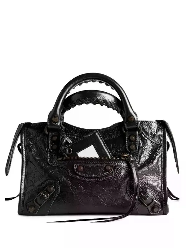 Balenciaga Mini Le City Lambskin Tote - Black