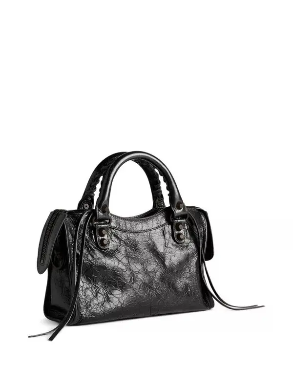 Balenciaga Mini Le City Lambskin Tote - Black