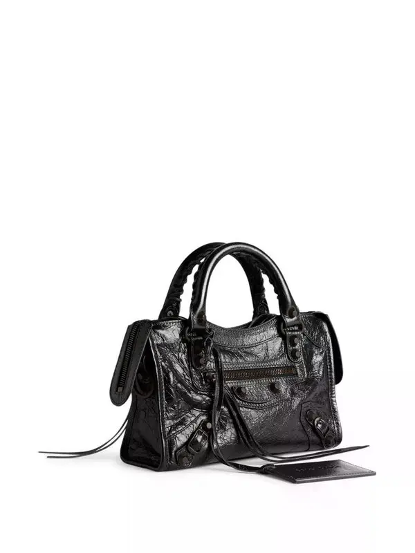 Balenciaga Mini Le City Lambskin Tote - Black