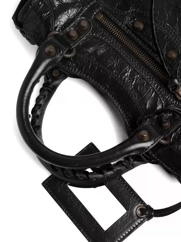 Balenciaga Mini Le City Lambskin Tote - Black