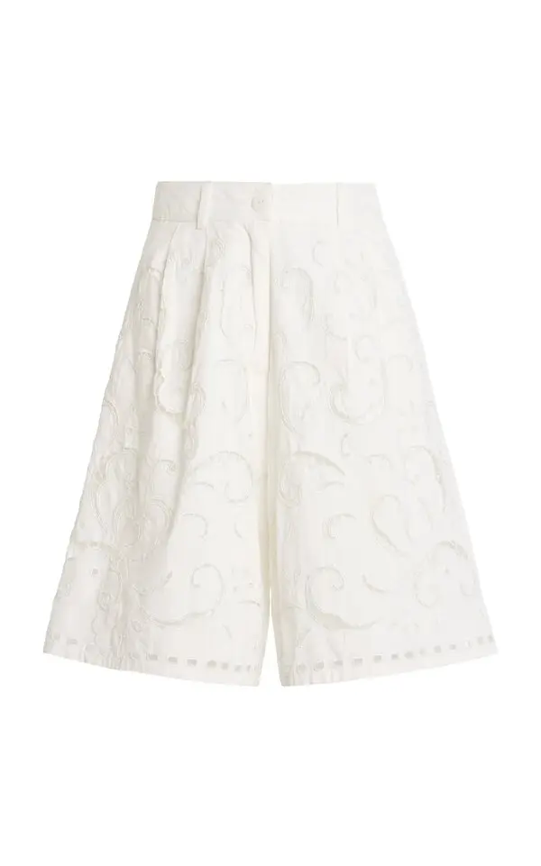 ALL THAT REMAINS Marcie Cotton-lace Shorts - White
