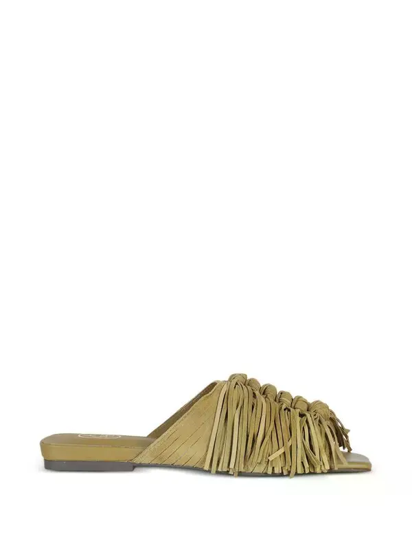 Ash Brigitte Knotted Fringe Sandals - Neutrals