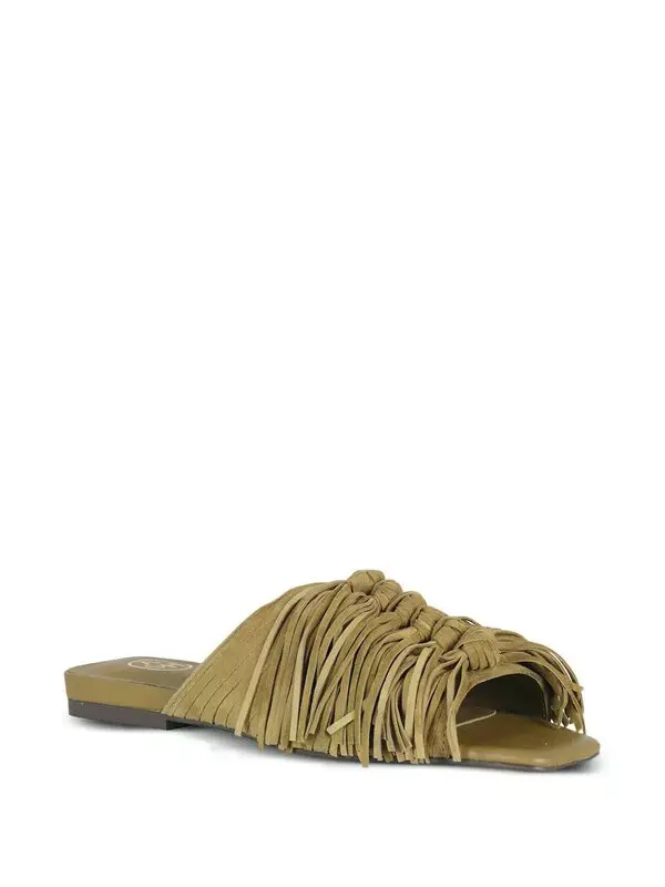 Ash Brigitte Knotted Fringe Sandals - Neutrals